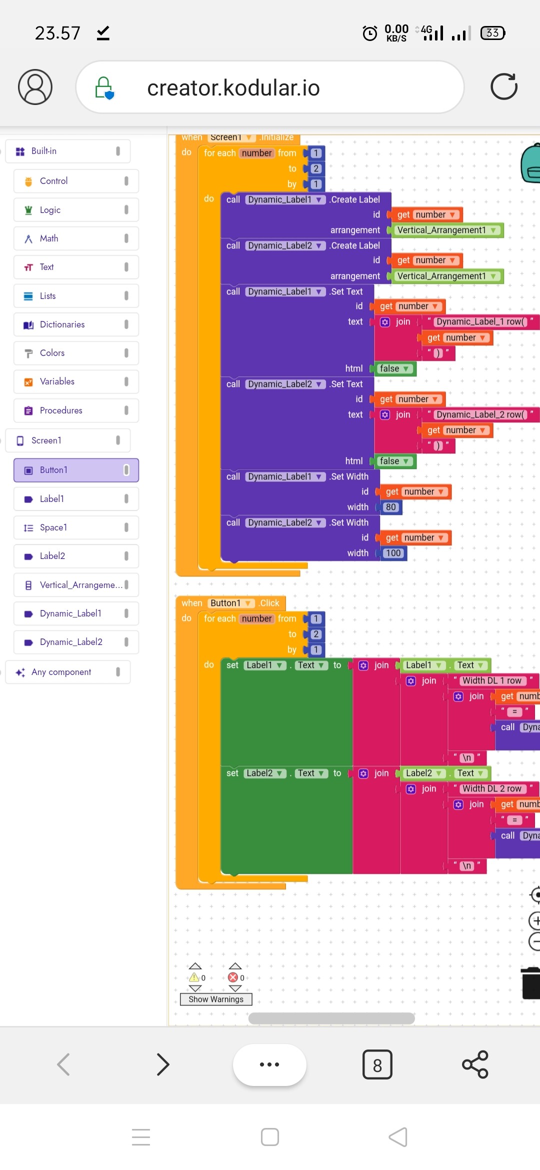 Dynamic Label - GetWidth BUG - Bugs - Kodular Community