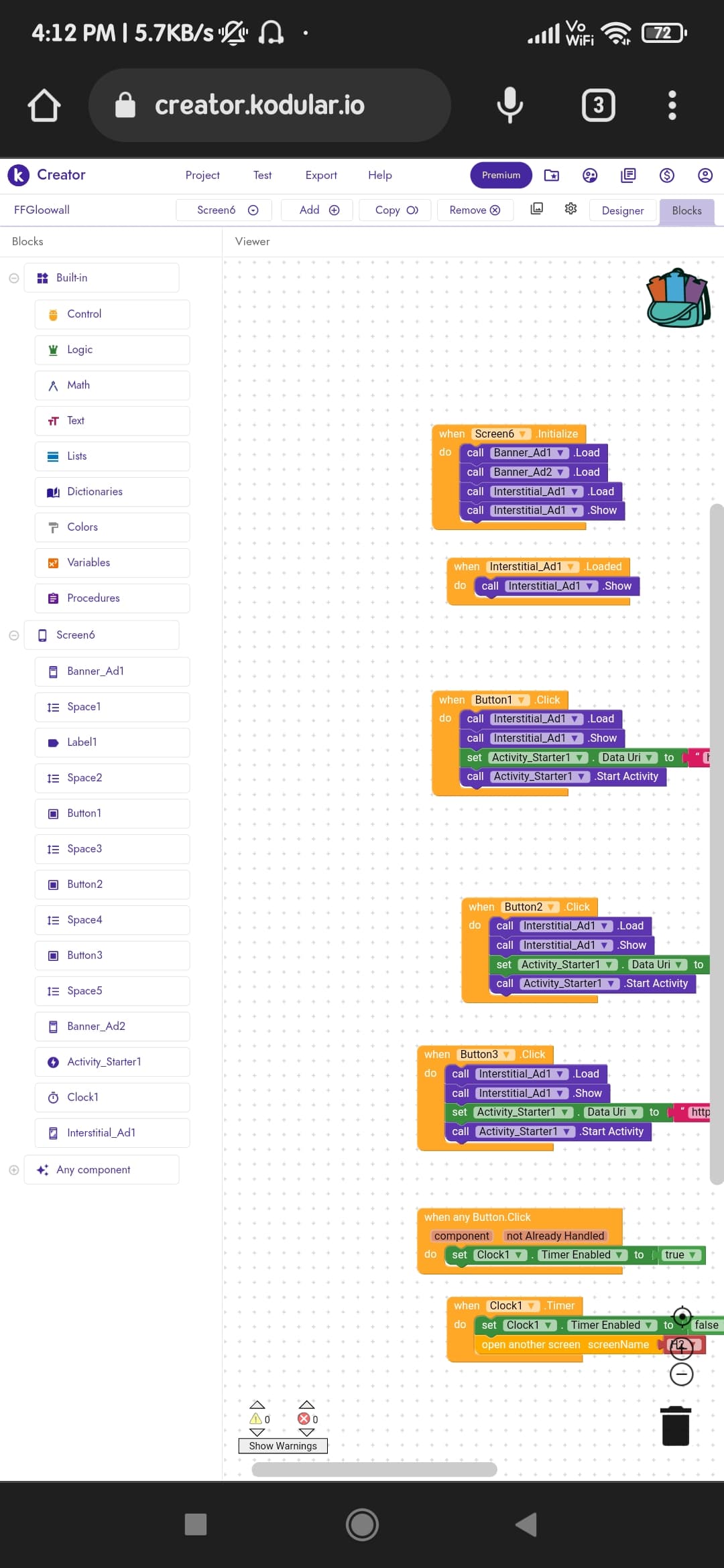 Ad manager banner and interstitial ads not showing - Discuss - Kodular Community