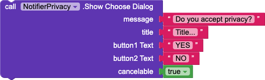 Notifier: exit app when click on CANCEL - Discuss - Kodular Community