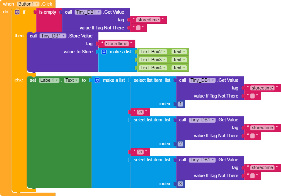 Chosen time is already in tinydb - Discuss - Kodular Community