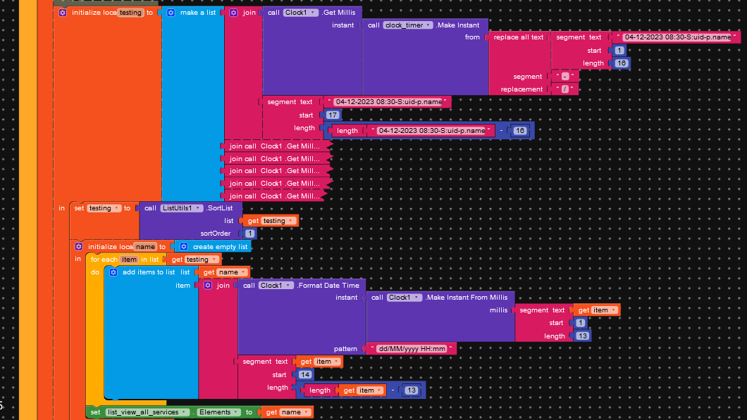 List.view sorting: ascending by "hour" and descending by "date" - Discuss - Kodular Community