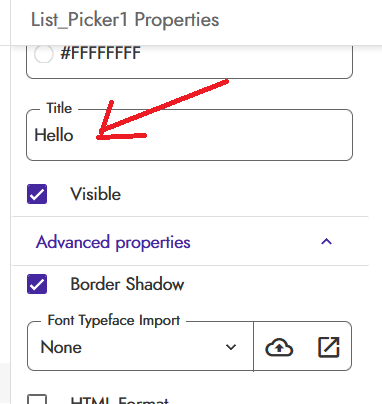 ListPicker Title Text Color - Discuss - Kodular Community
