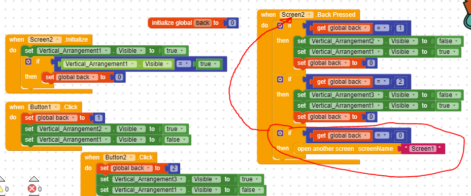 Opening of vertical arrangements when back pressd - Discuss - Kodular Community