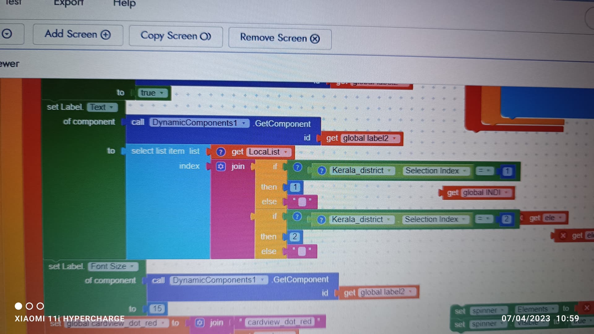 This is custom dynamic . This is possible for a spinner selection type ...