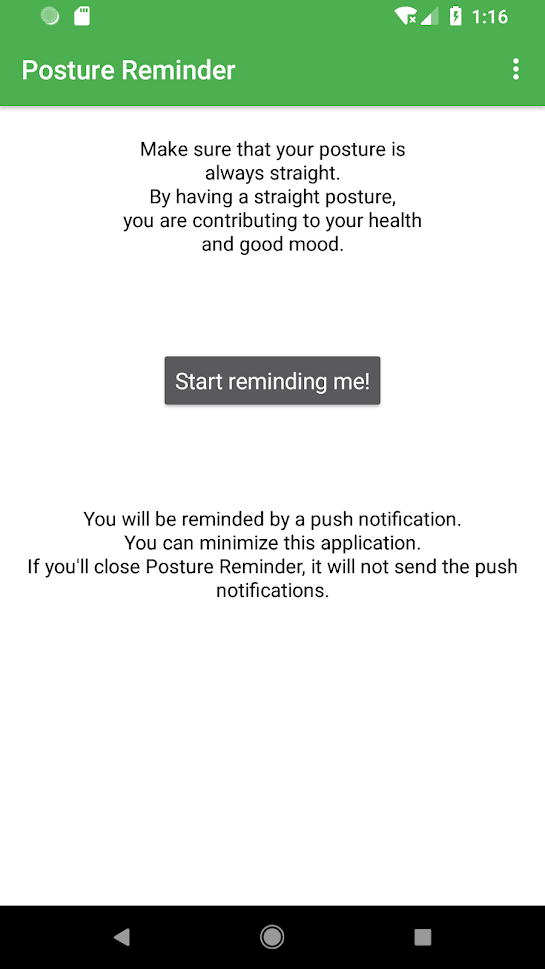 Posture Reminder - Have a good and healthy posture - Koded Apps ...