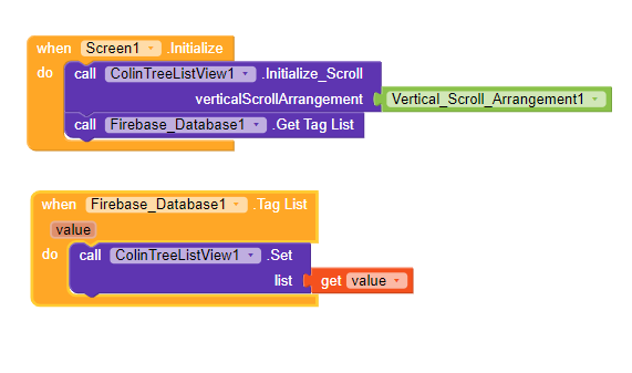 Get data from firebase to colin tree list view - Discuss - Kodular Community
