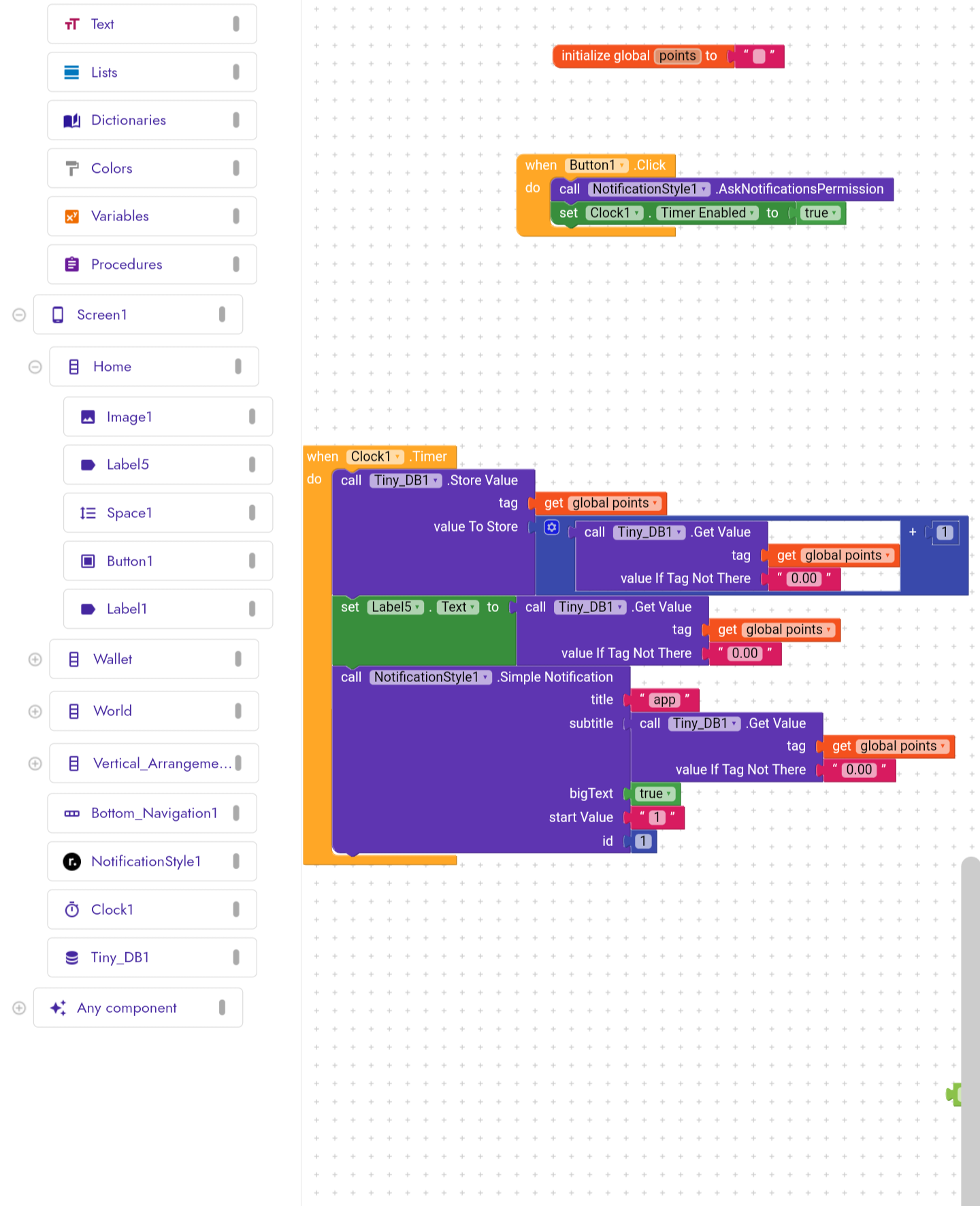 I want to create points notification - Discuss - Kodular Community