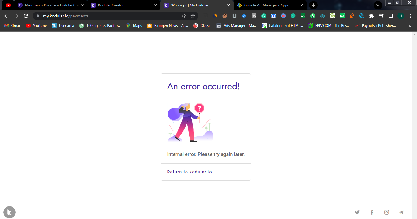 Internal error. Please try again later. Ad Manager Error - Ad Manager - Kodular Community