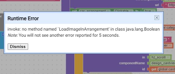 Invoke: no method named `LoadImageInArrangement' in class java.lang.Boolean - Discuss - Kodular ...