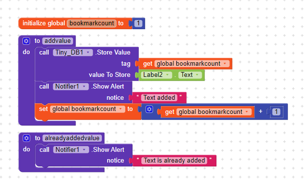 How to check a dynamic component text already exists in tinydb? - Discuss - Kodular Community