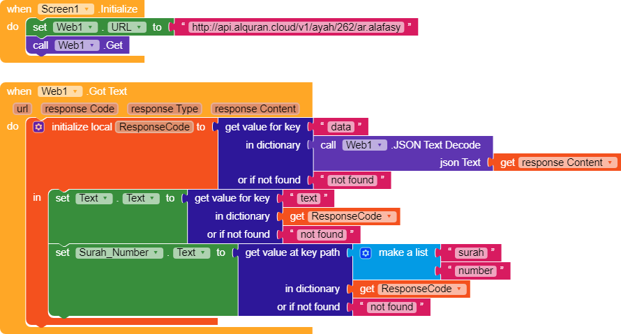 How To Get JSON data from Quran Cloud API - Discuss - Kodular Community