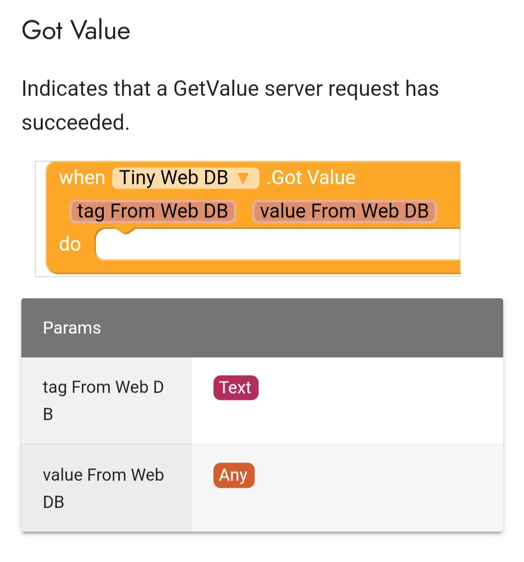 What is gotvalue block in tinywebdb? - Discuss - Kodular Community