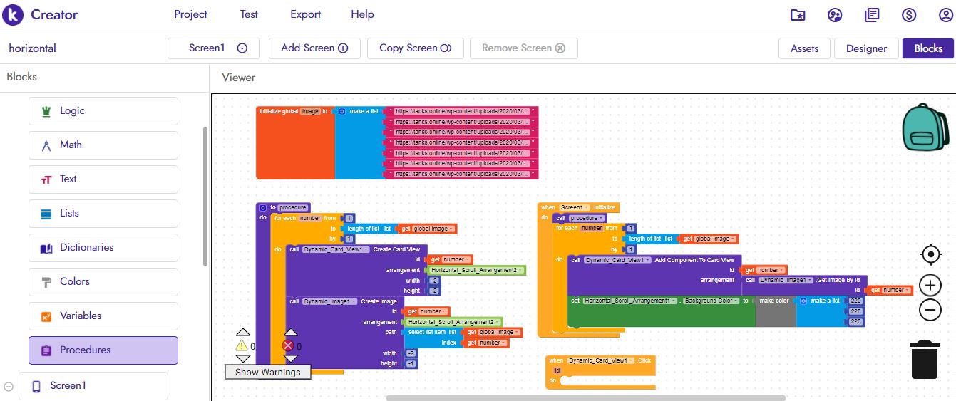 Help horizontal scroll - Discuss - Kodular Community
