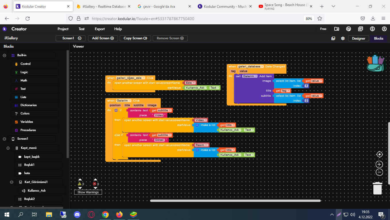 Error messages: "list index too large" and "bad arguments to select list item" - Bugs - Kodular ...