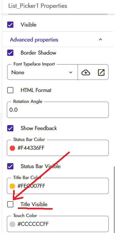 ListPicker Title Text Color - Discuss - Kodular Community