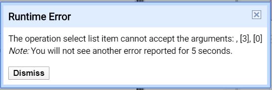 The operation select list item cannot accept the arguments - Discuss - Kodular Community