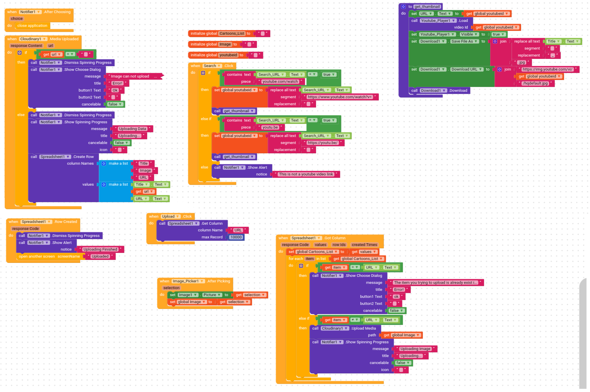 Cloudnary database image upload problem - Discuss - Kodular Community