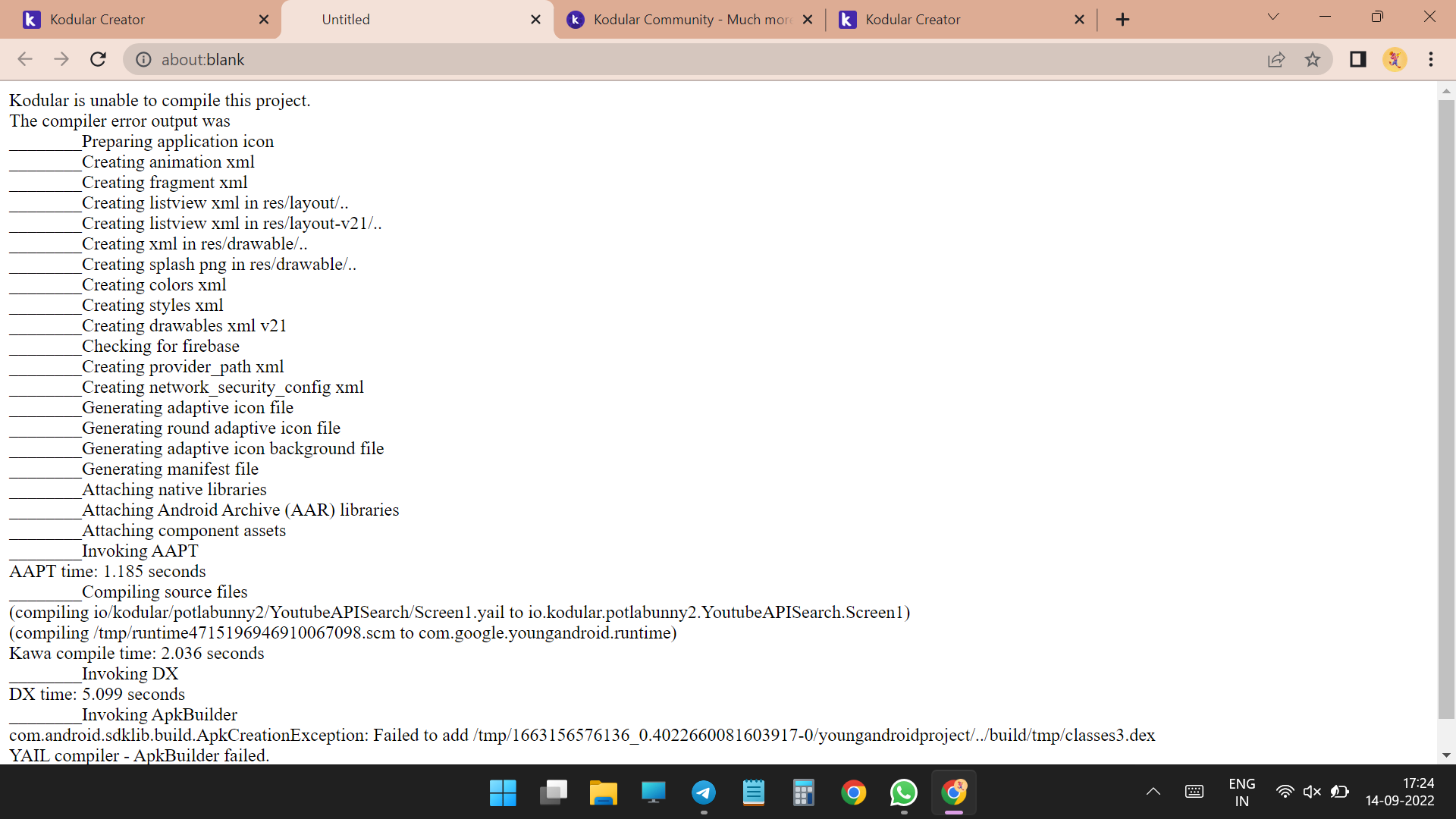 Compiling error - Discuss - Kodular Community