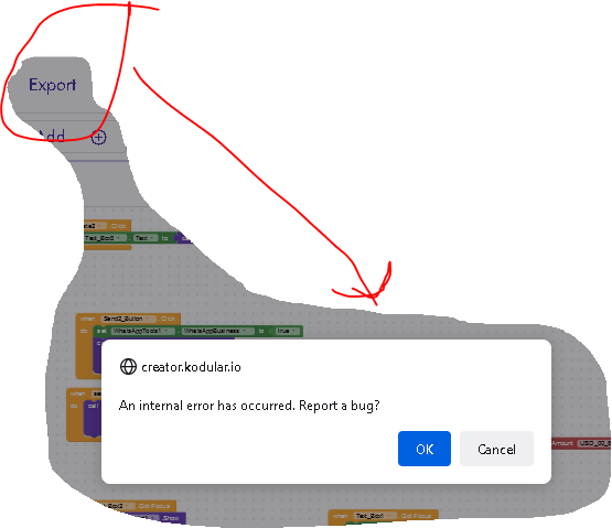 Error while export apk/abb - Discuss - Kodular Community