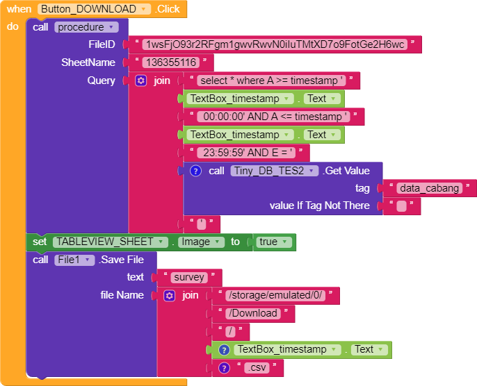 Help me to export data on tableview to csv on android - Discuss - Kodular Community