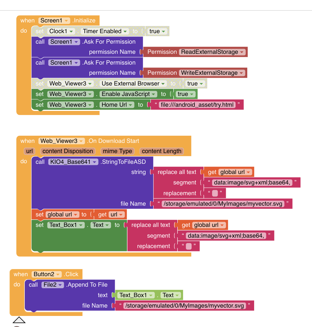 Base64 to svg image, saving problem - Discuss - Kodular Community