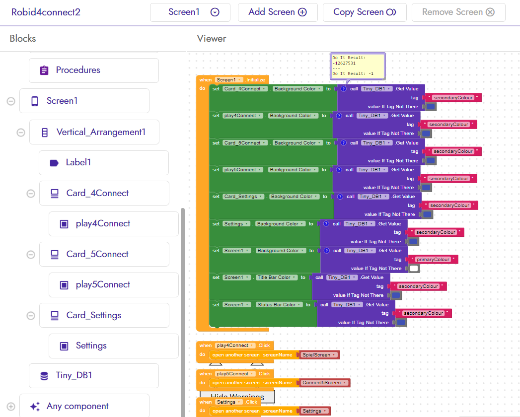 TinyDB Data doesn't transfer to Screen1. - Discuss - Kodular Community