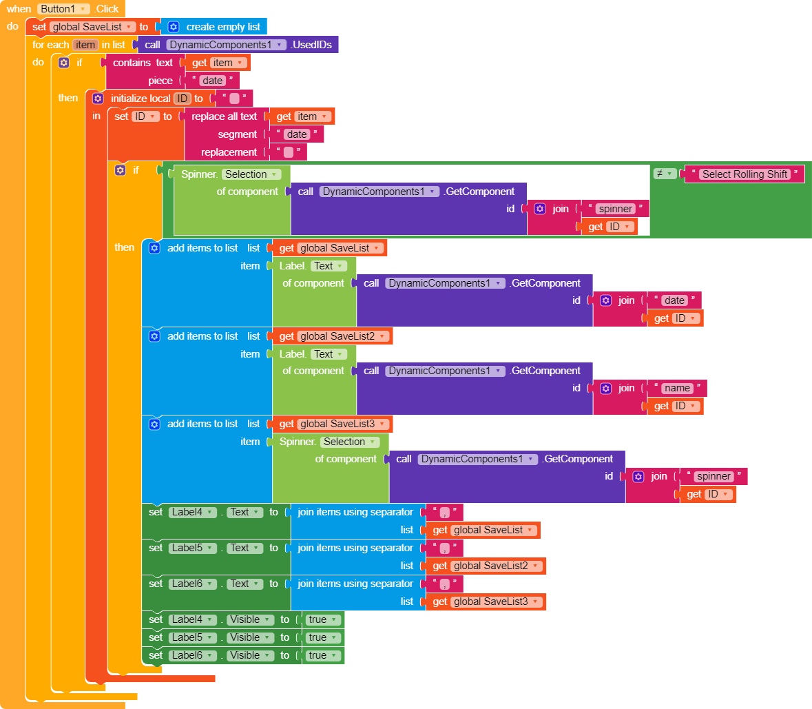 Spinner in Dynamic Component (For Worker's Rolling Shift Attendance) - Discuss - Kodular Community