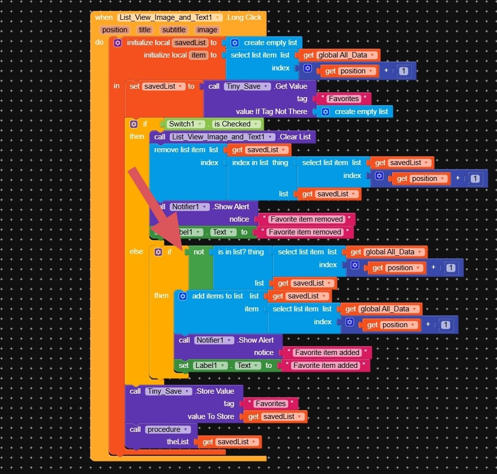 Problem with adding Favorite button/switch - Discuss - Kodular Community