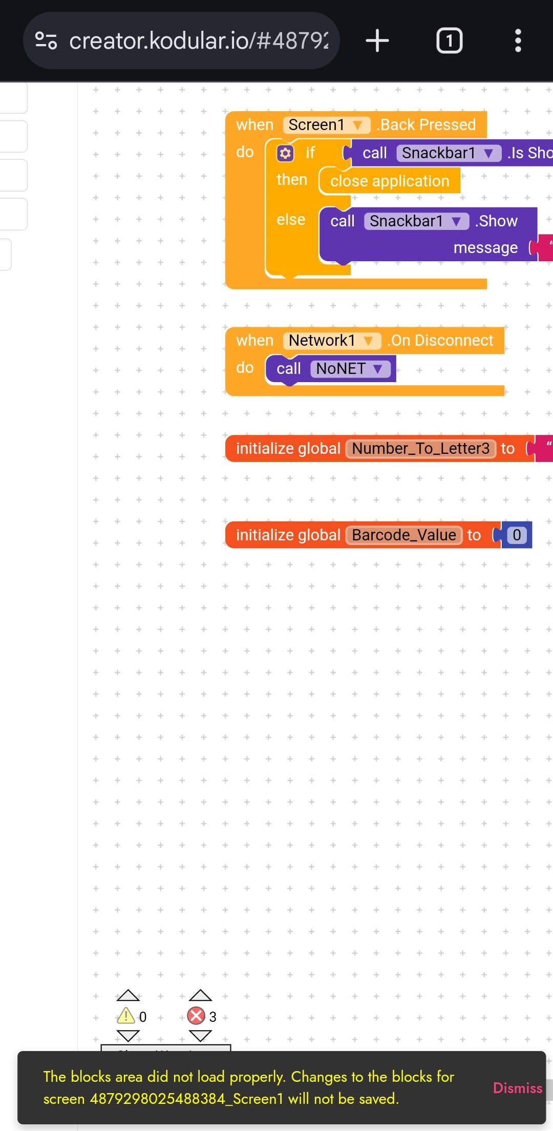 Cannot be able to open my project - Discuss - Kodular Community