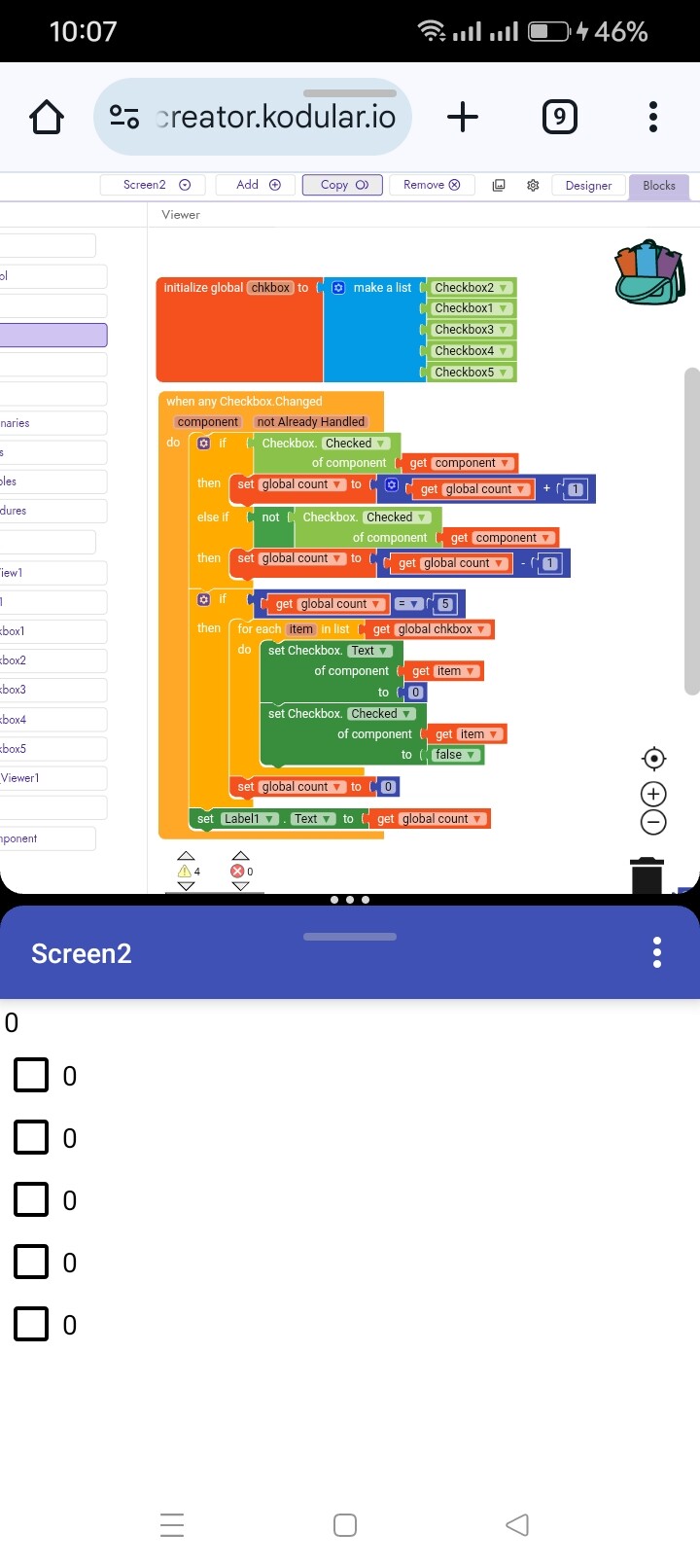 I want to set 0, 20 checkboxes - Discuss - Kodular Community