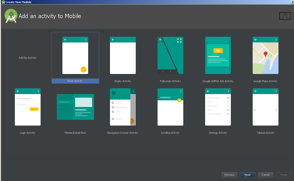 Templates to choose from while creating a new project - IWant - Kodular ...