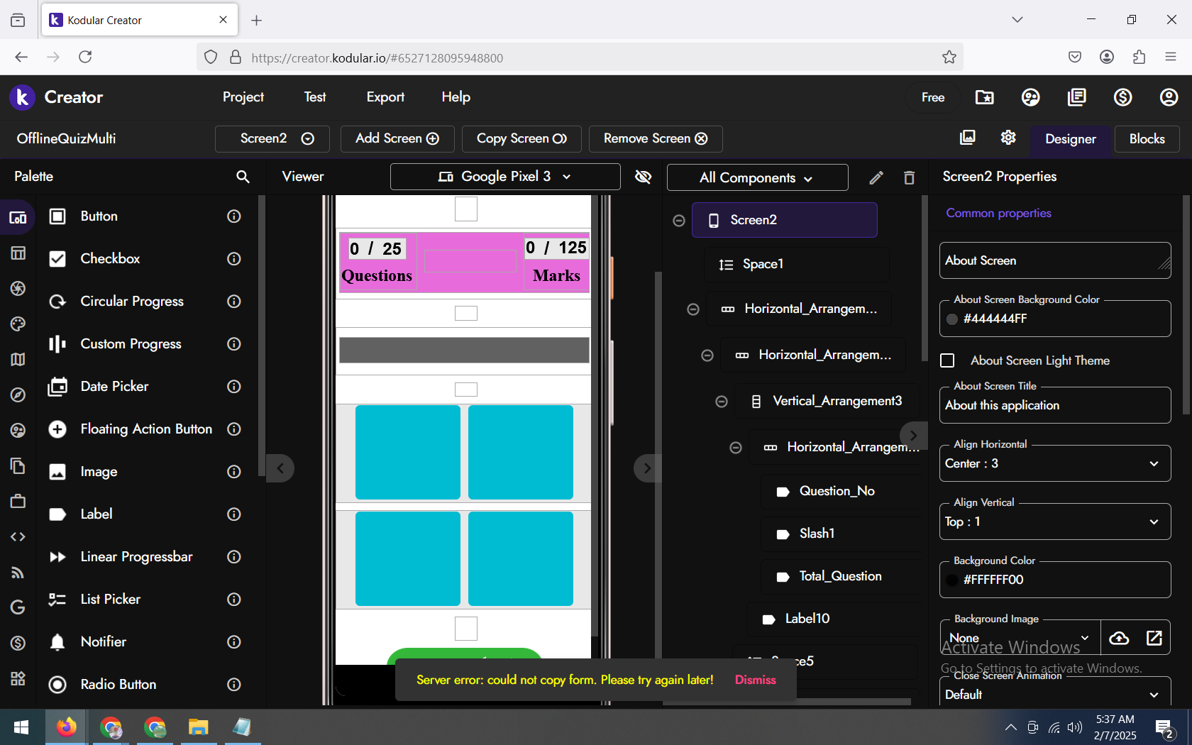 Screen Copy Error in Kodular Screen rename Error - Discuss - Kodular Community