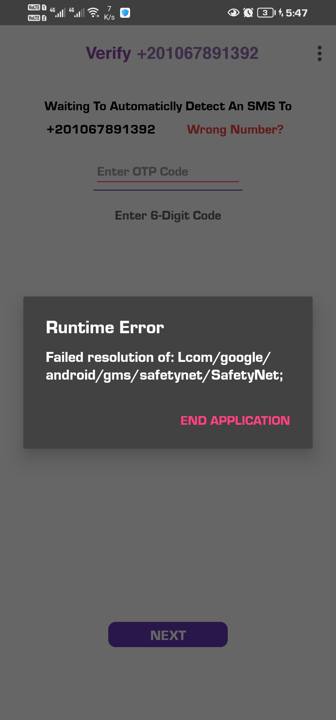 Runtime error Failed Resolution of .../safetynet/SafetyNet - Discuss - Kodular Community
