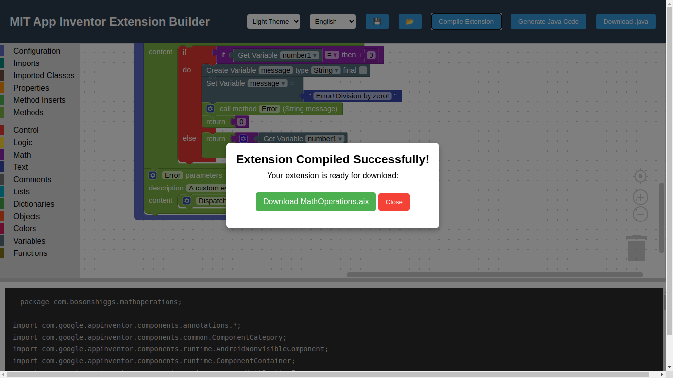 CodeCrafter AIX - Blockly Extension Builder for MIT App Inventor Based - Extensions - Kodular ...
