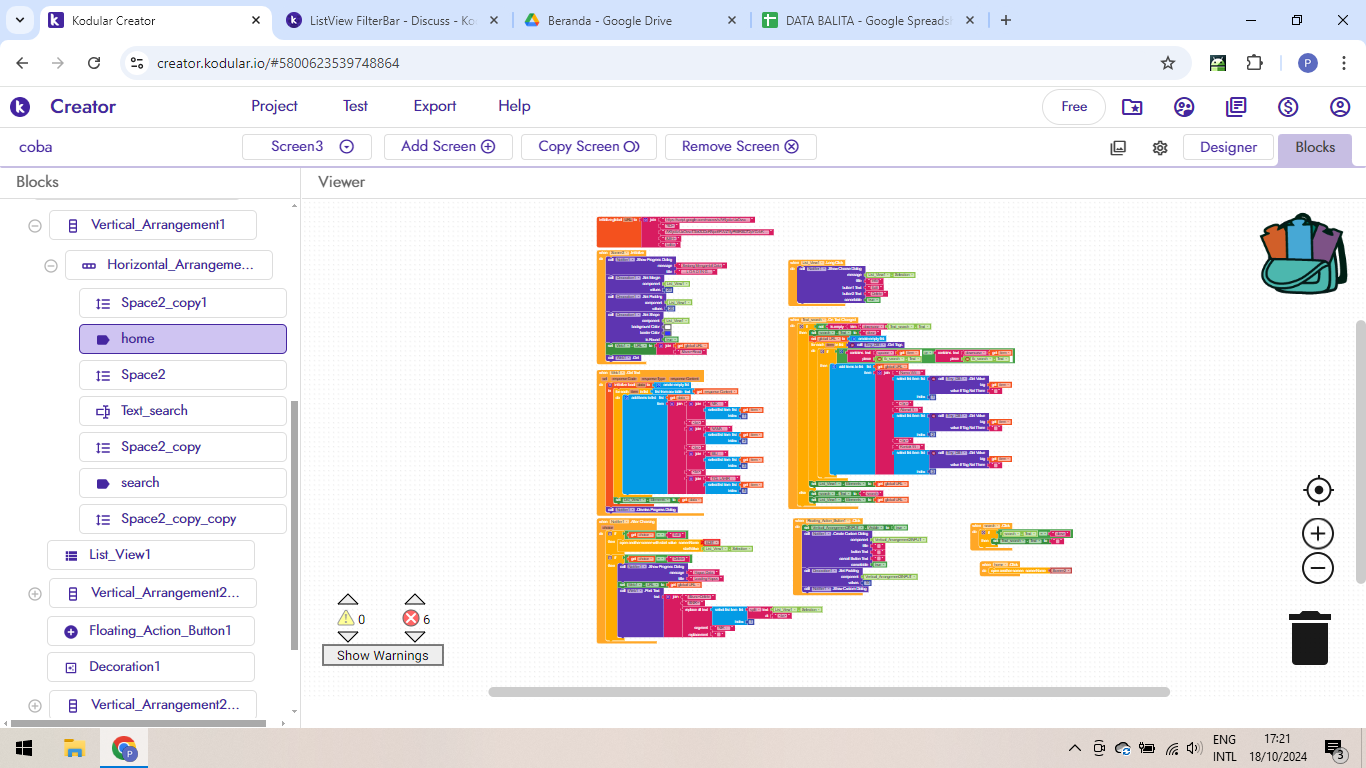 Pleace set block kodular search bar Listview on spreadsheet - Discuss - Kodular Community