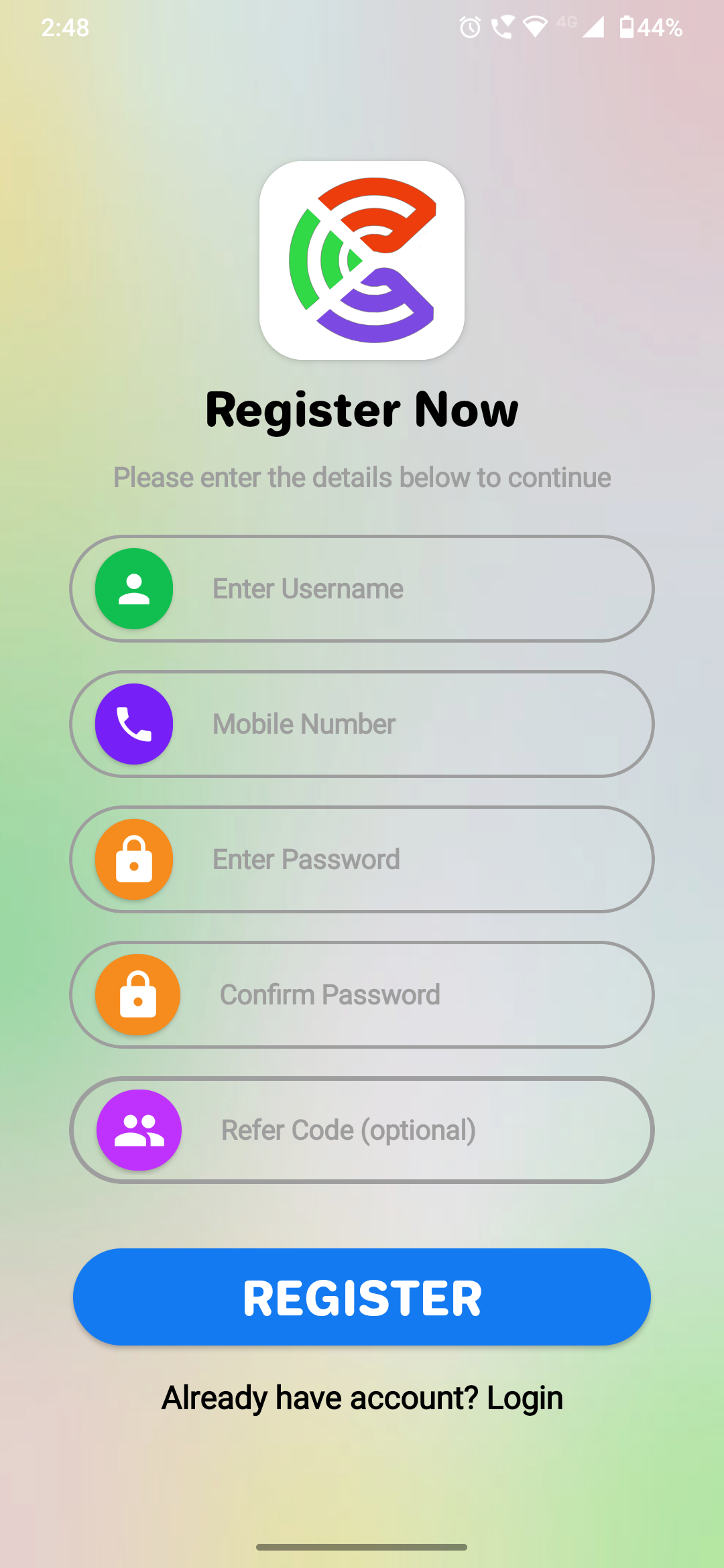 Signup-Login Colour ui (Paid) - Sell - Kodular Community