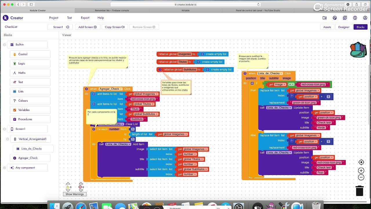 Example Custom Checklist - Guides - Kodular Community