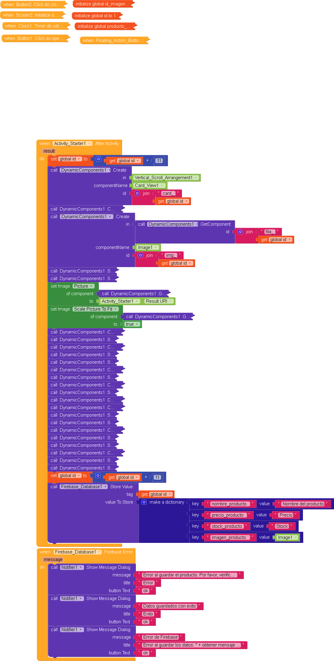 Functionality to dynamic buttons and upload them to Firebase - Discuss - Kodular Community