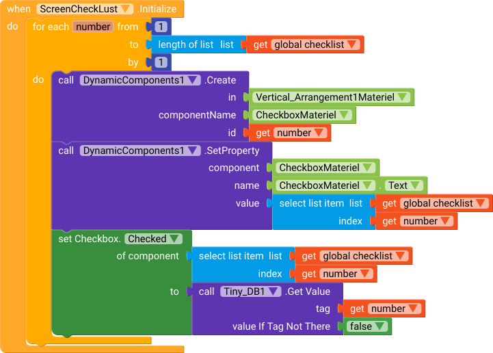 Dynamic check box with tinydb - Discuss - Kodular Community